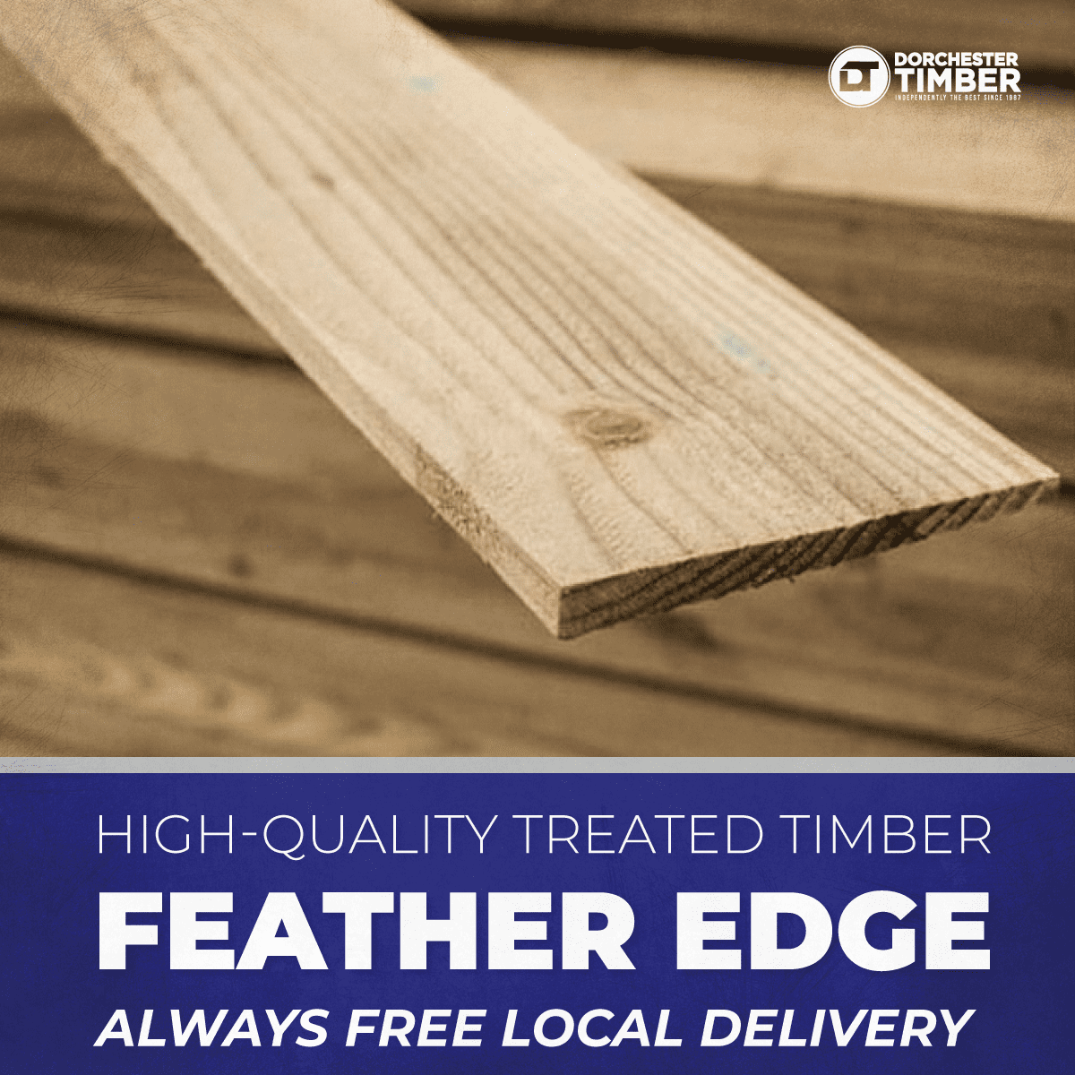 Feather Edge 150mm | FREE Delivery | Dorchester Timber